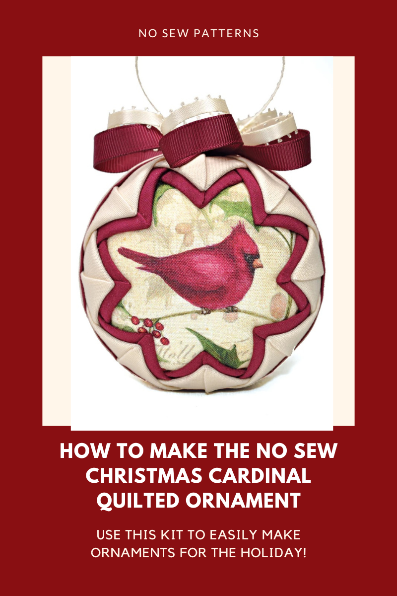 How to Make the No Sew Christmas Cardinal Quilted Ornament Kit